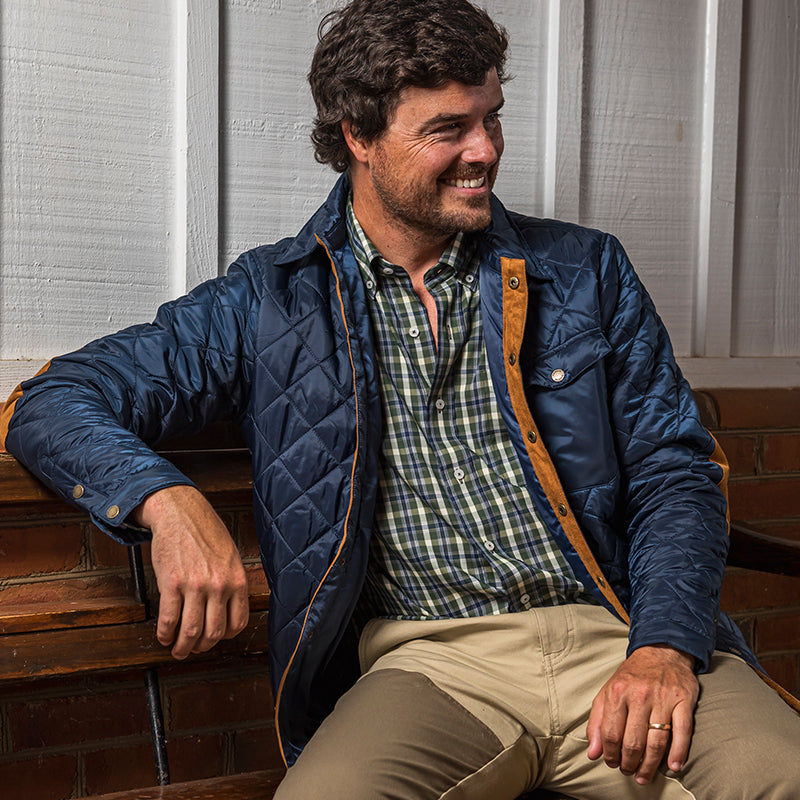 Beauly Classic Fit Brushed Performance Twill Button Down - Forest Biom ...