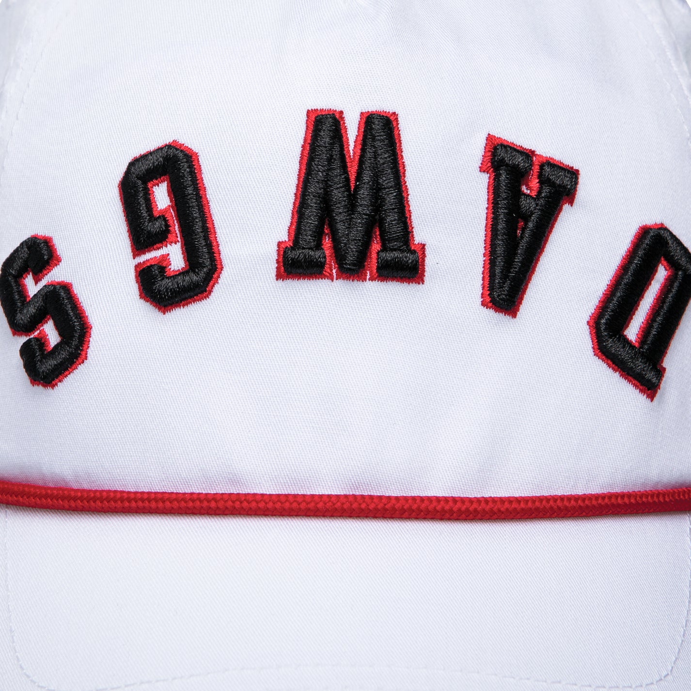Dawgs Upside Down Rope Hat - White Hat / Red Rope – Onward Reserve