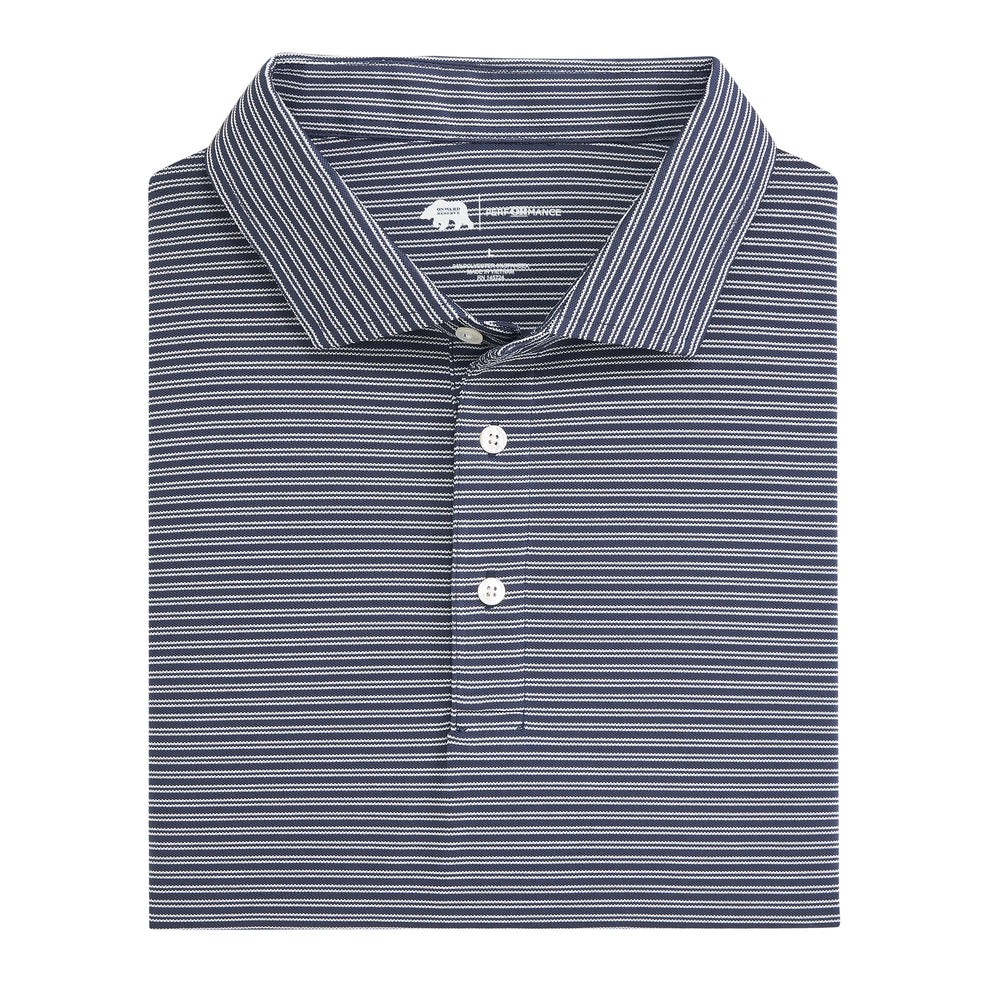 Pairing Stripe Performance Pique Polo - Dark Denim – Onward Reserve